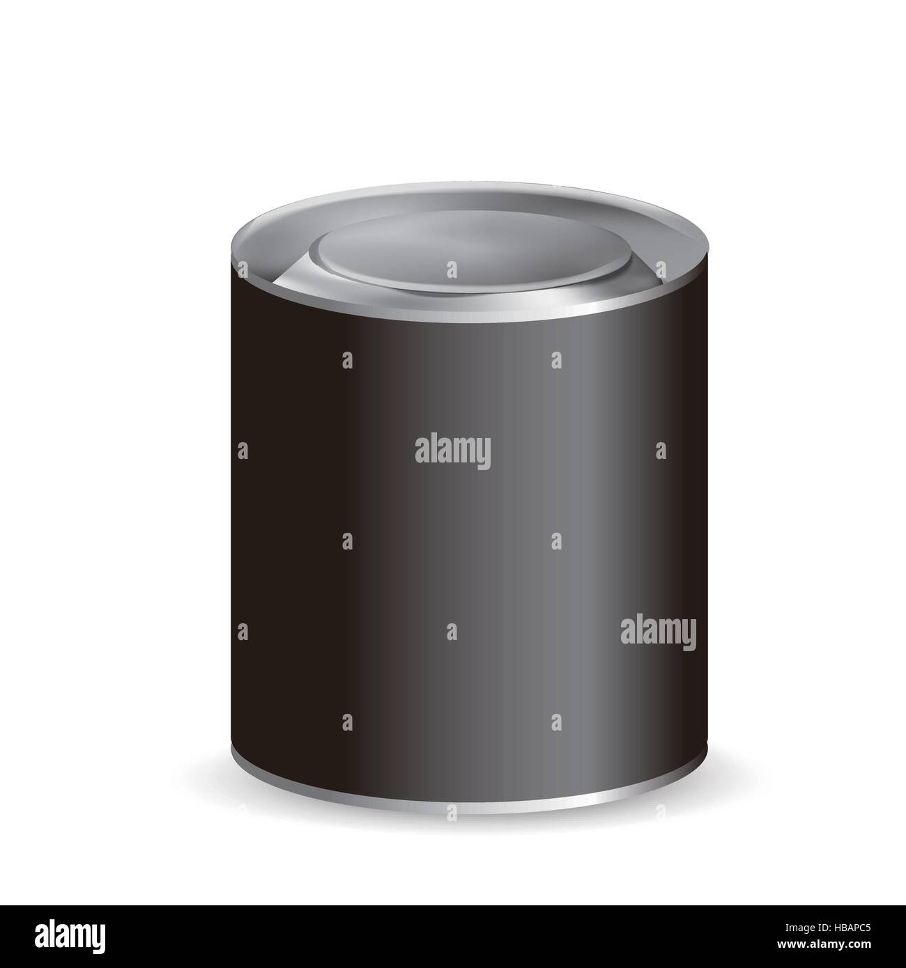 blank tin can isolated on white background Stock Vector Image & Art - Alamy