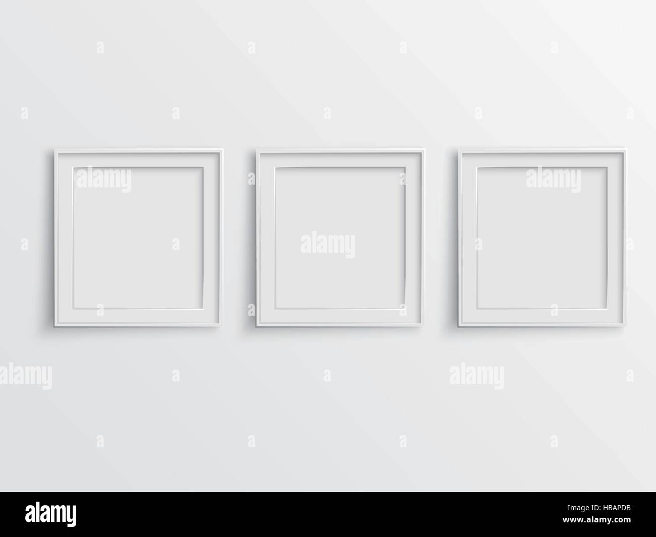 Photo frames on wall modern Stock Vector Images - Alamy