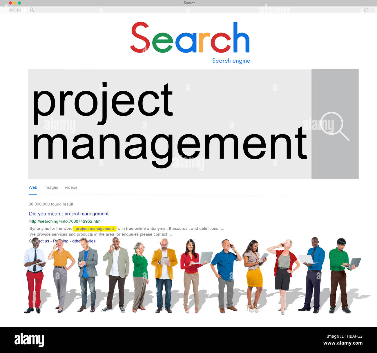 Project Management Organization Planning Process Concept Stock Photo ...