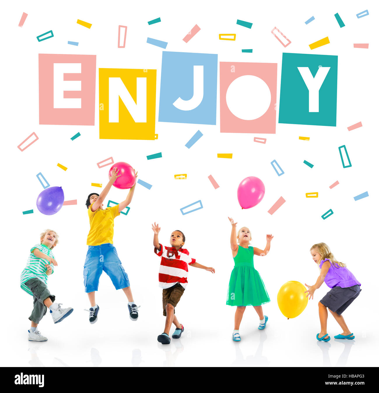 Happy Kids Cut Out Stock Images & Pictures - Alamy