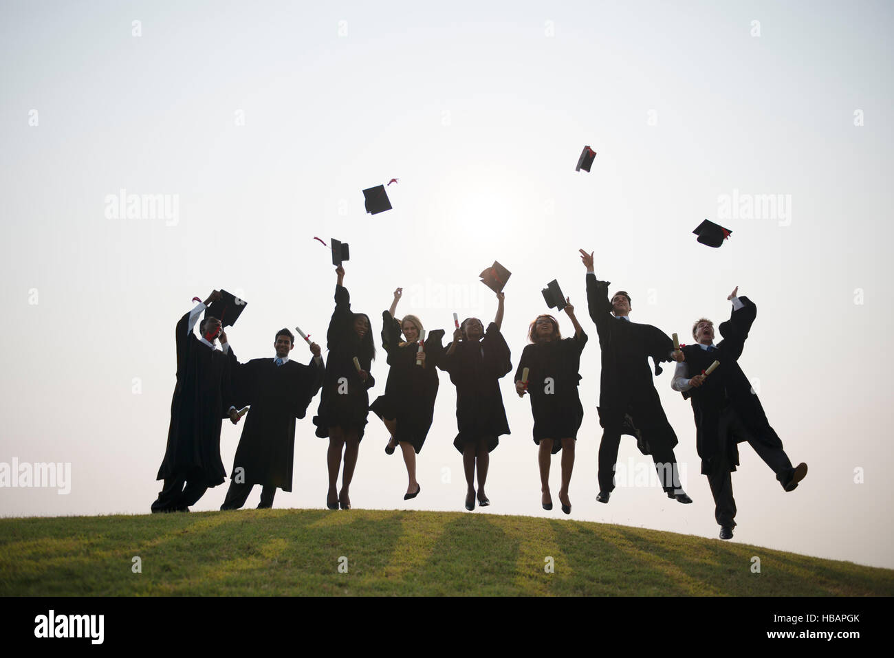 Young Students Graduation Ceremony Concept Stock Photo - Alamy