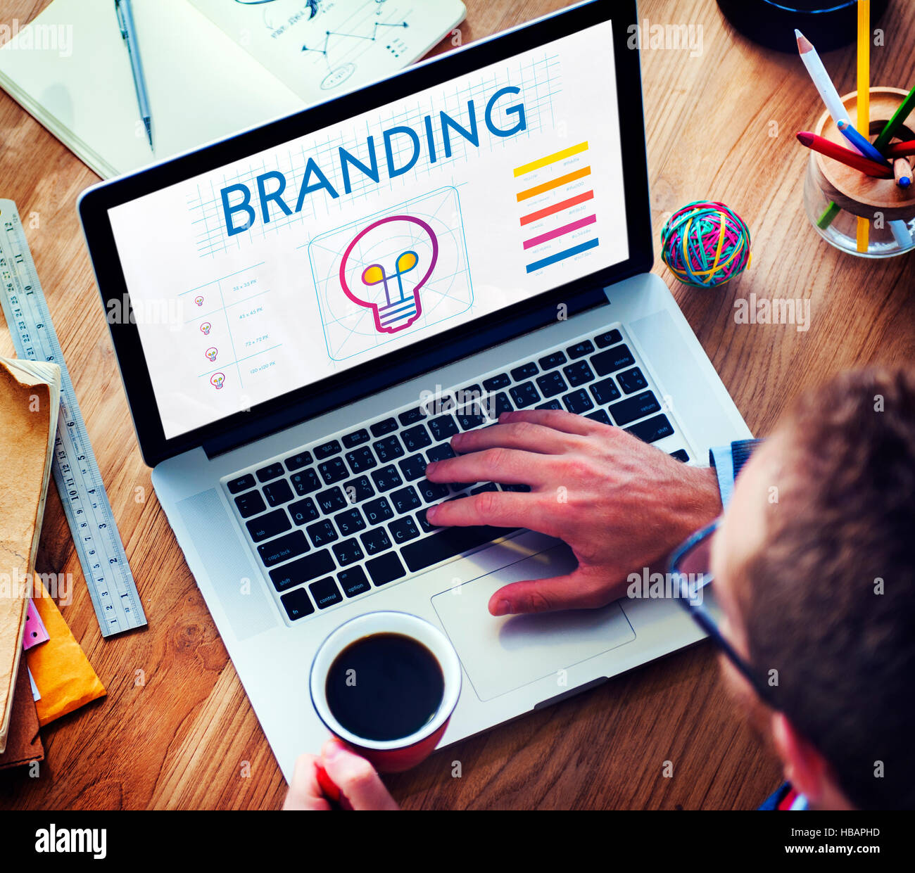 Branding Innovation Creative Inspire Concept Stock Photo - Alamy