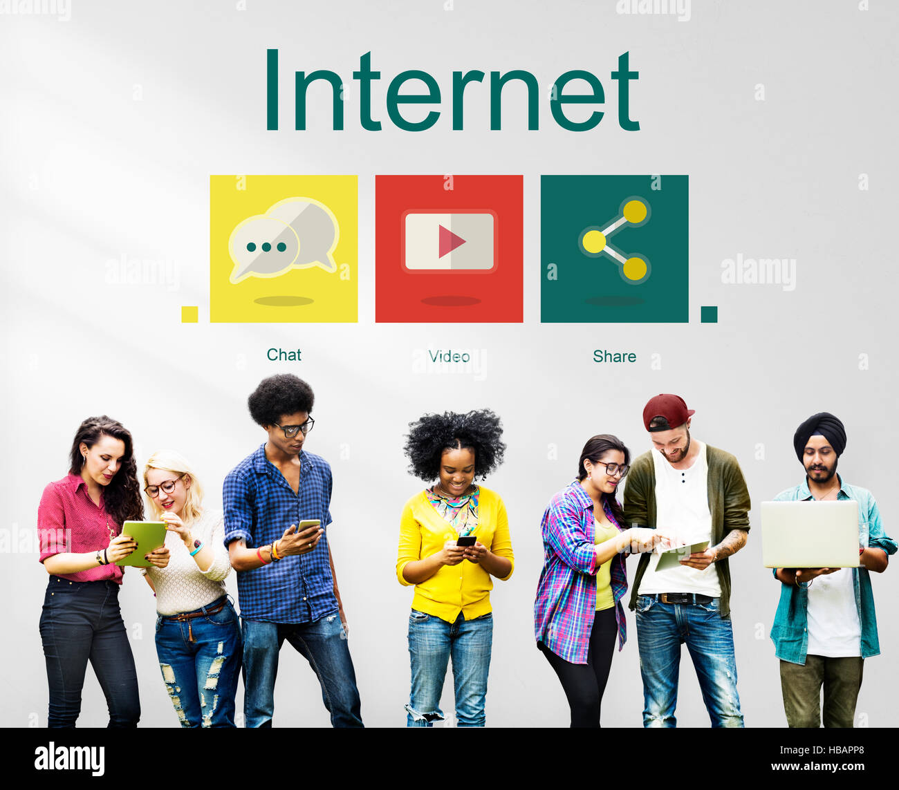 Internet Social Network Connection Concept Stock Photo - Alamy