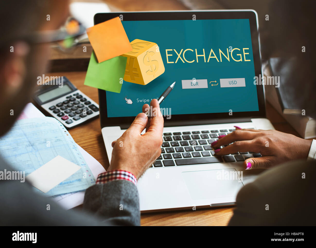 Currency Exchange Stock Market Financial Graphic Concept Stock Photo ...