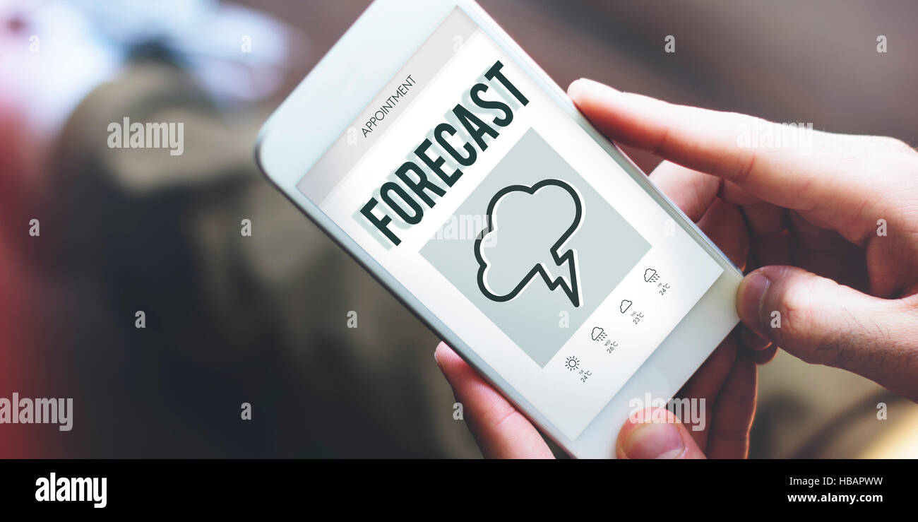 Forecast Overcast Weather Report Concept Stock Photo - Alamy
