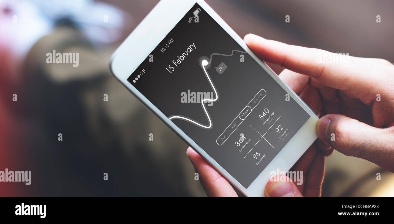 Application usage graph chart hi-res stock photography and images - Alamy