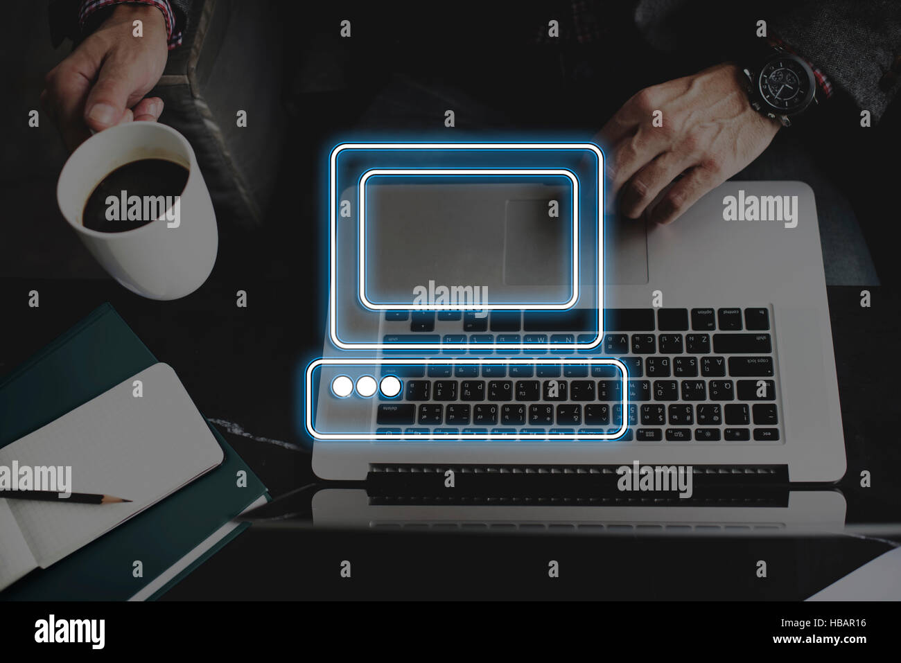 Computer Connection Digital Concept Stock Photo - Alamy