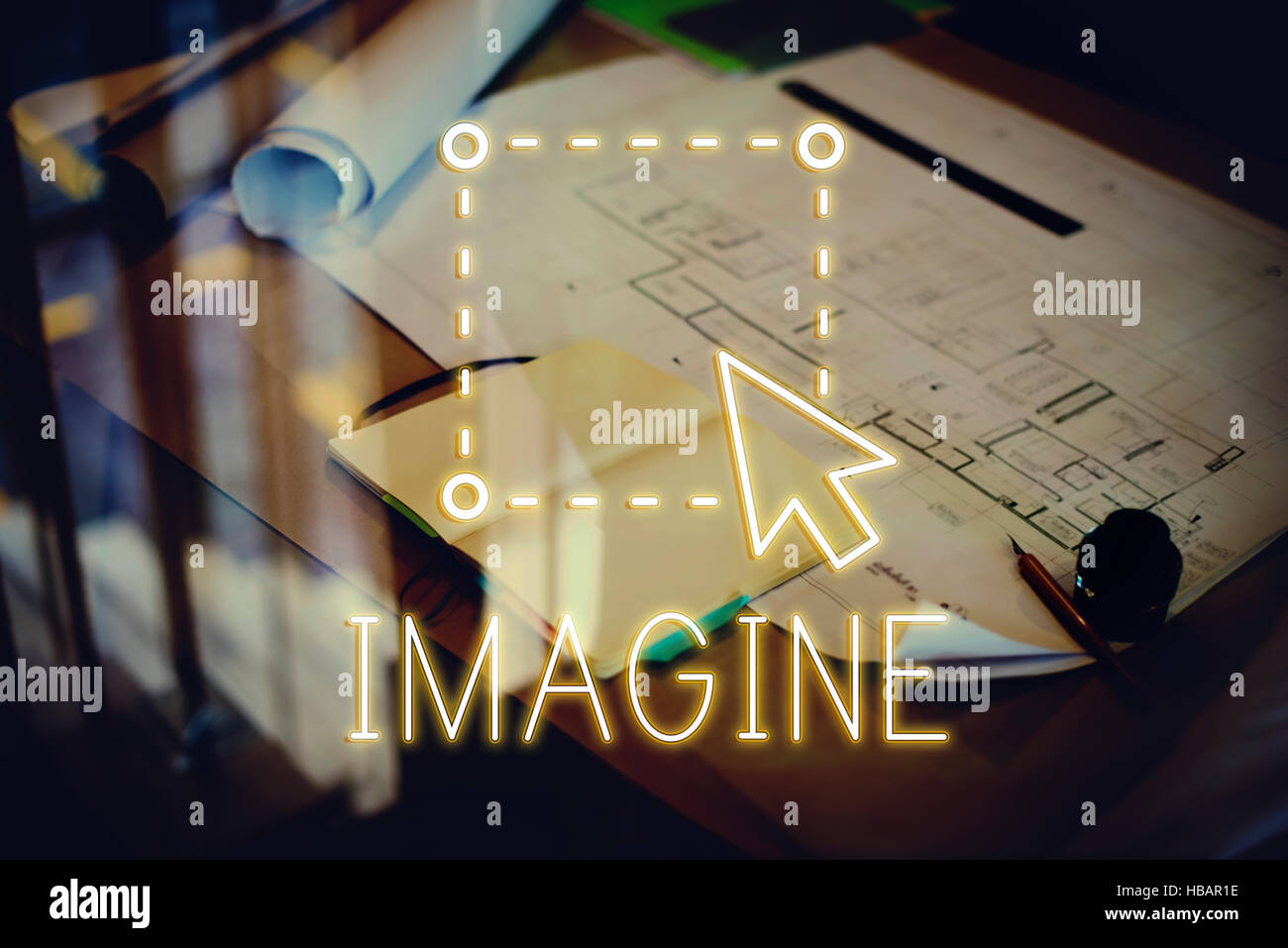 Art Create Draft Imagine Layout Outline Graphic Concept Stock Photo - Alamy