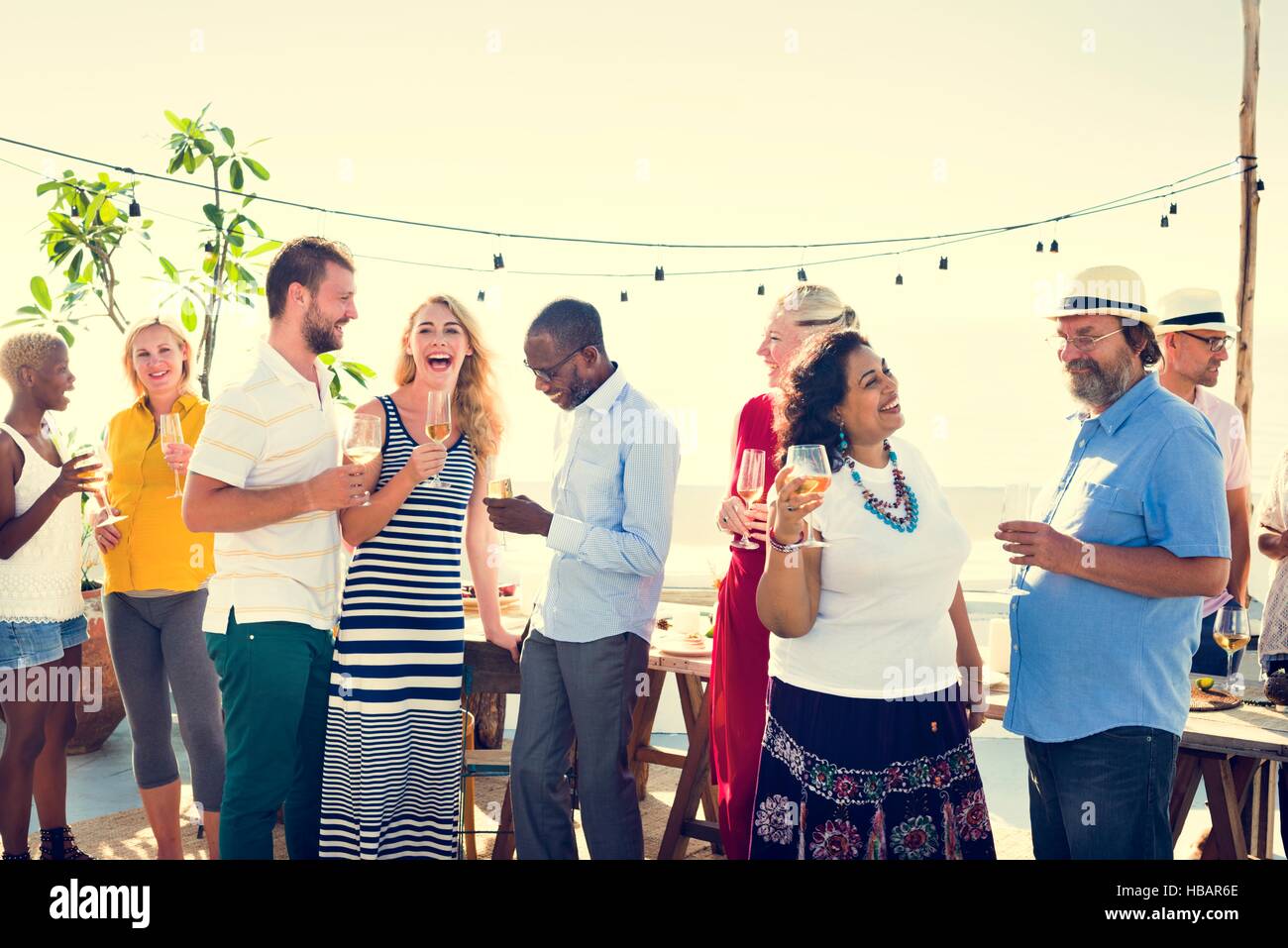 Group Of People Party Concept Stock Photo - Alamy