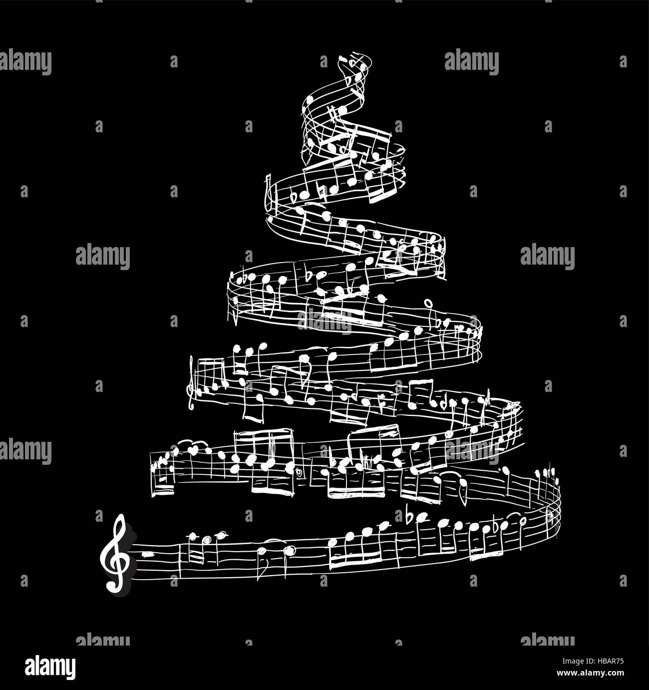 Music notes background Black and White Stock Photos & Images - Alamy