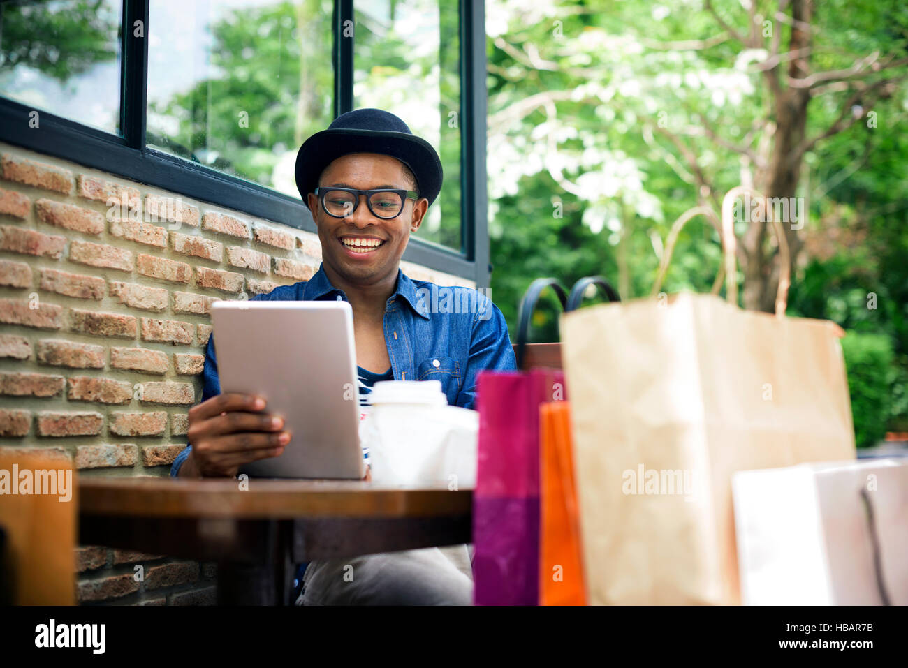 Man Shopping Spending Customer Consumerism Concept Stock Photo - Alamy