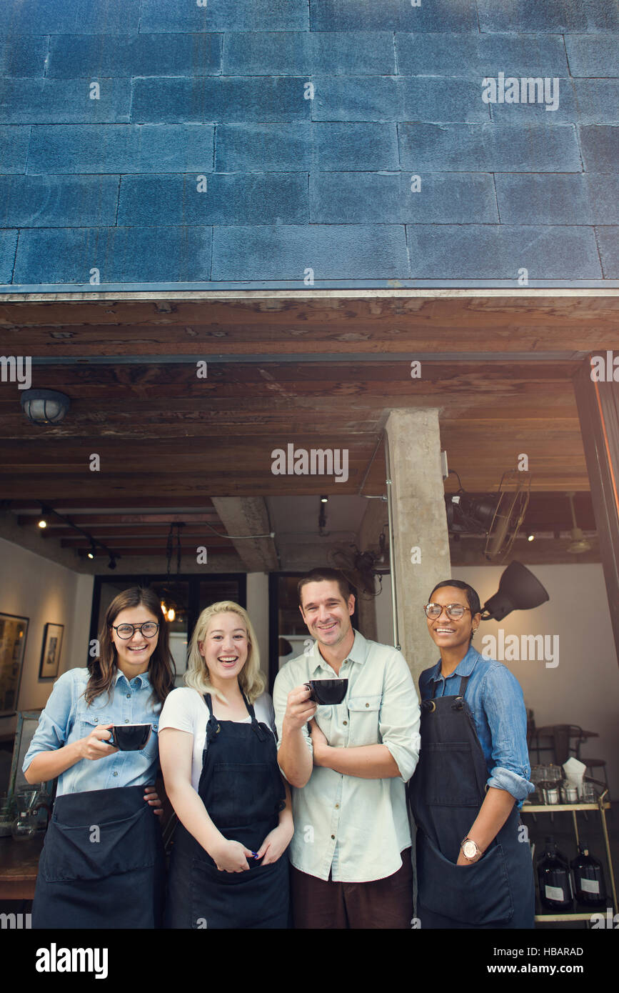 Cafe Friends Coffee Break Cheerful Relaxation Concept Stock Photo - Alamy
