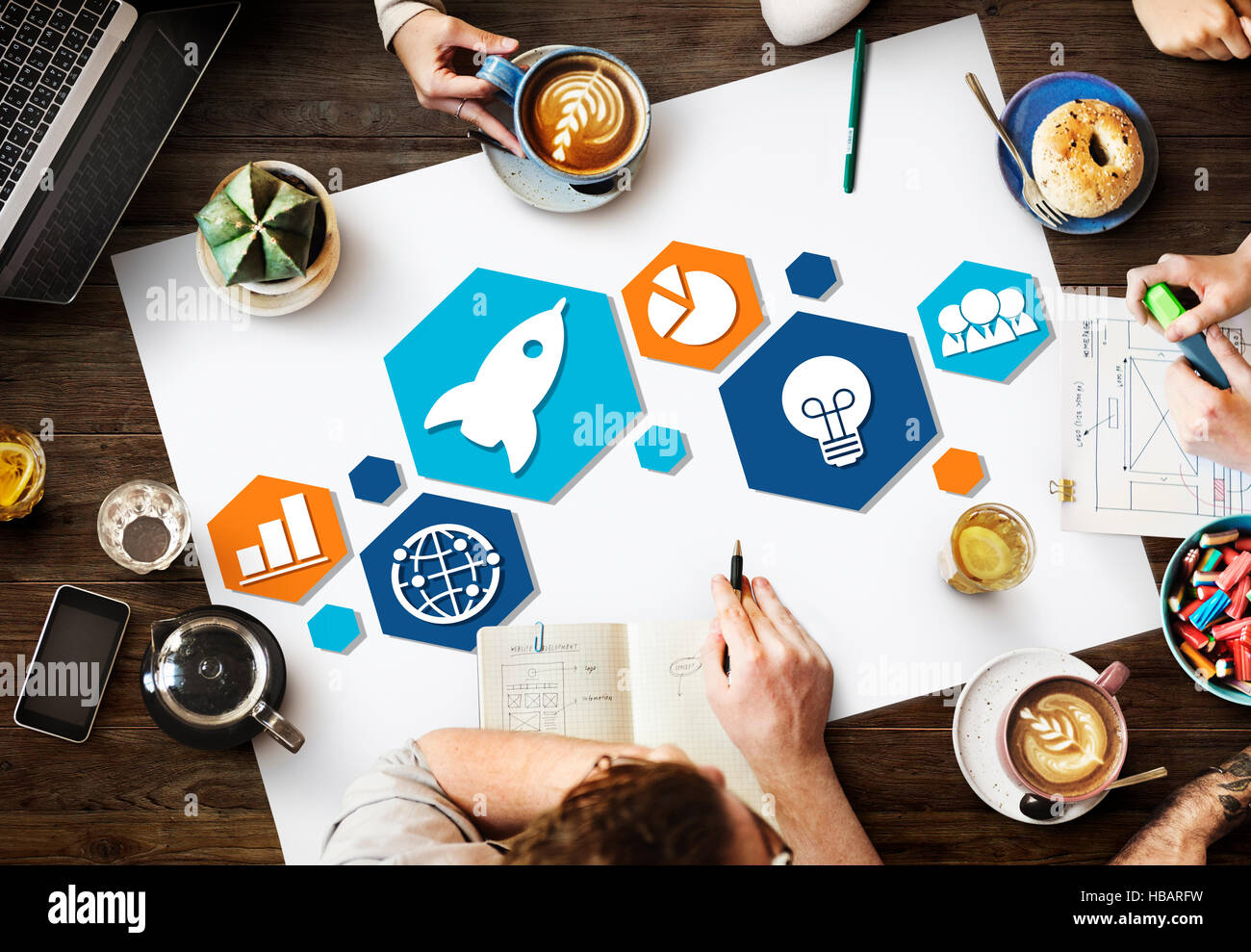 Global Business Strategy Planning Icon Concept Stock Photo - Alamy