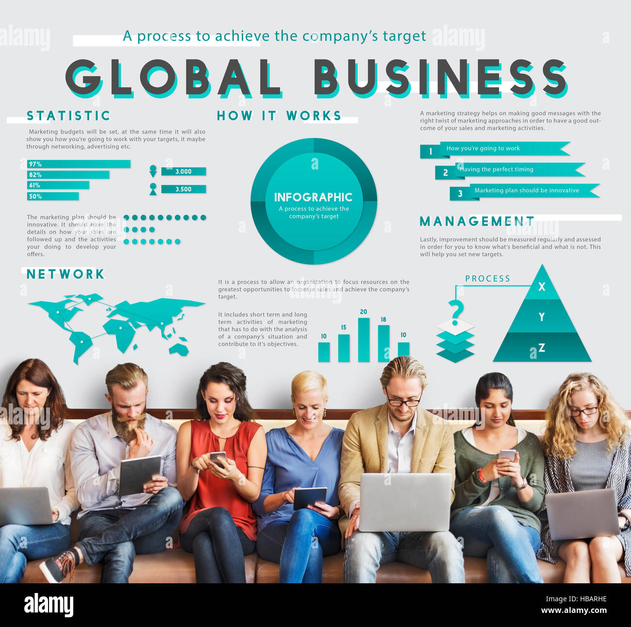 Business Managment Marketing Global Plan Concept Stock Photo - Alamy