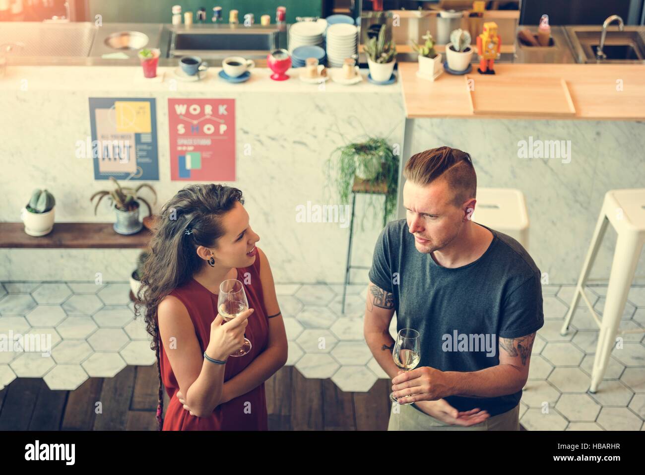Coffee Shop Bar Counter Cafe Restaurant Relaxation Concept Stock Photo ...
