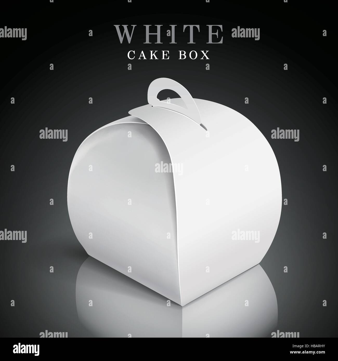 white cake box isolated on black background Stock Vector Image & Art ...