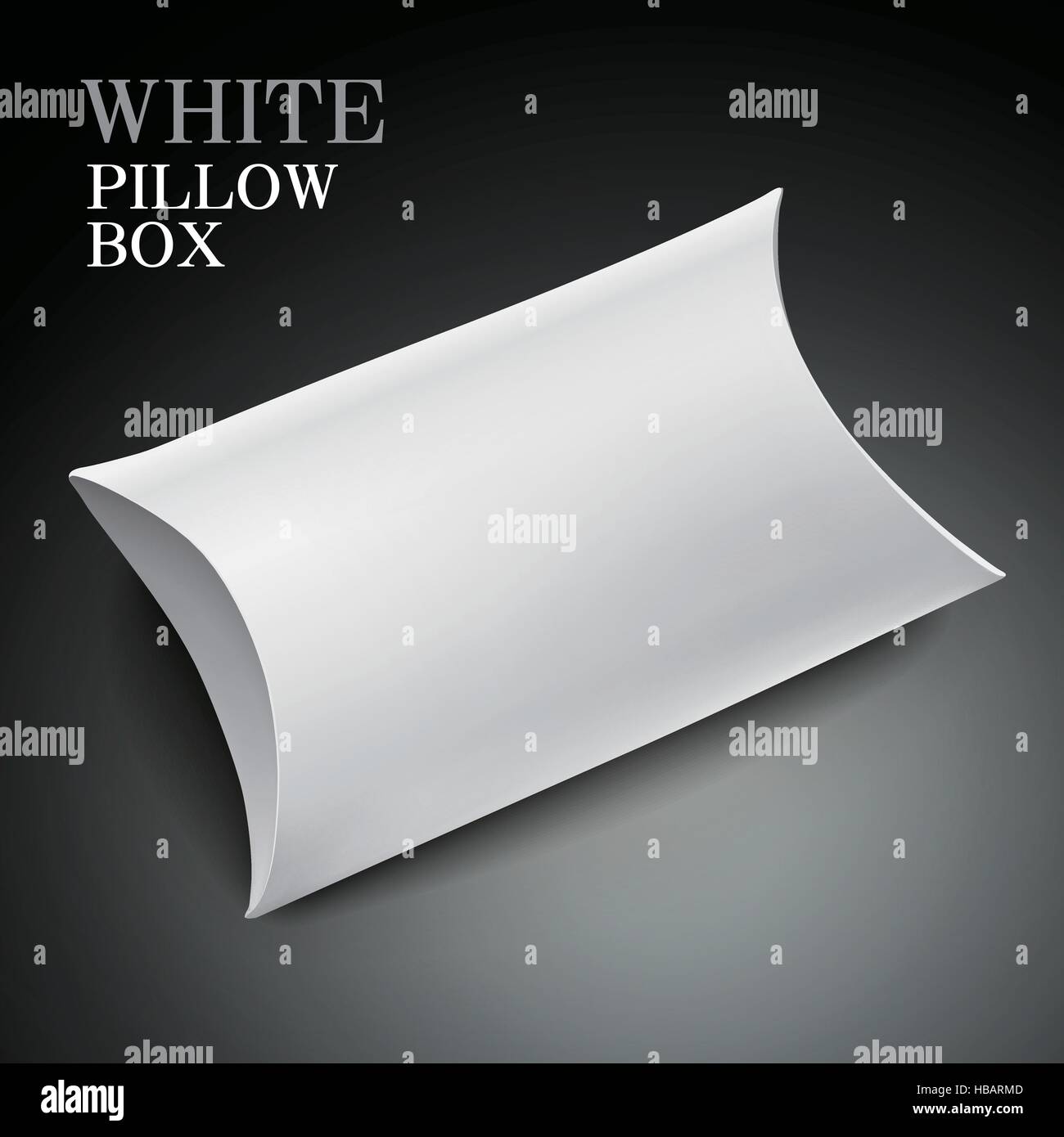 white pillow box isolated on black background Stock Vector Image & Art ...