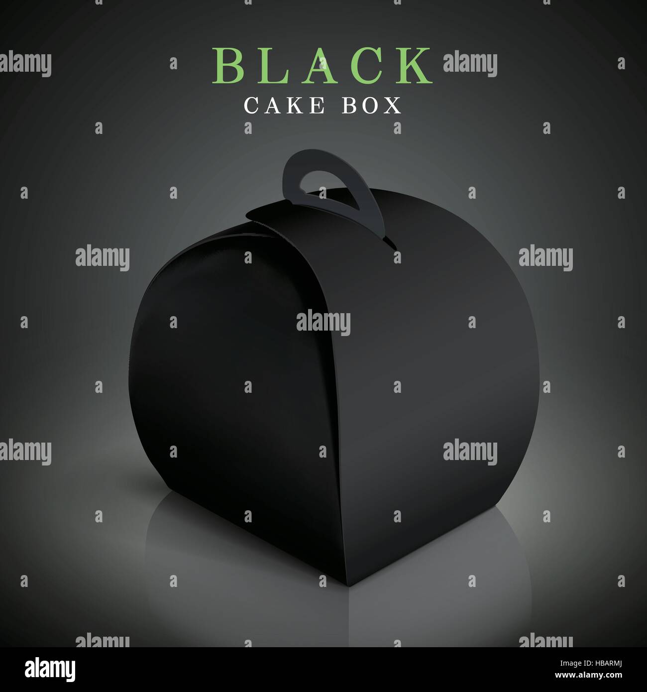 black cake box isolated on black background Stock Vector Image & Art ...