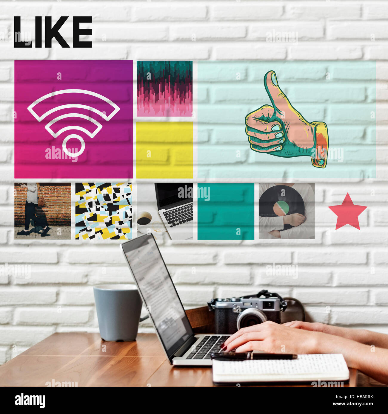 Like Love Share Agree Follow Enjoy Ideas Concept Stock Photo - Alamy