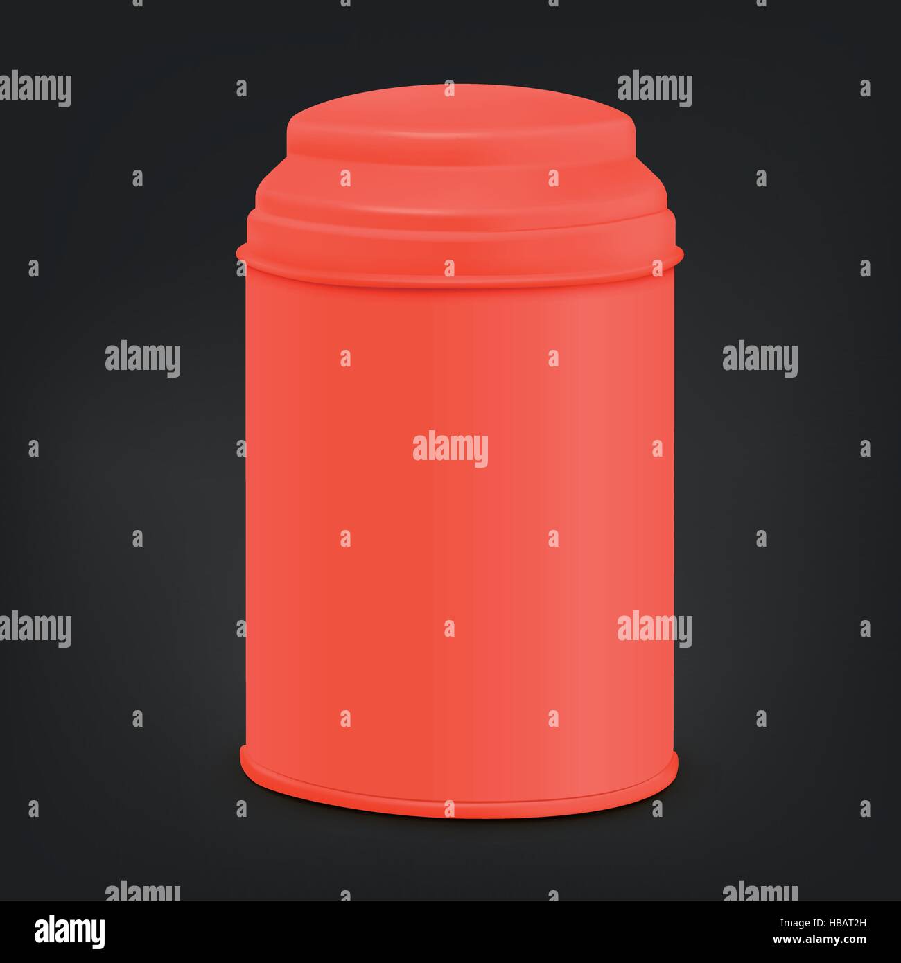 red round tin packaging isolated on black background Stock Vector Image ...