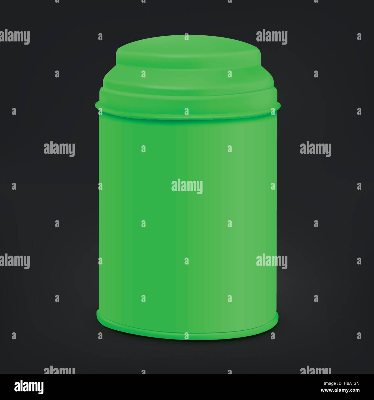 green round tin packaging isolated on black background Stock Vector ...