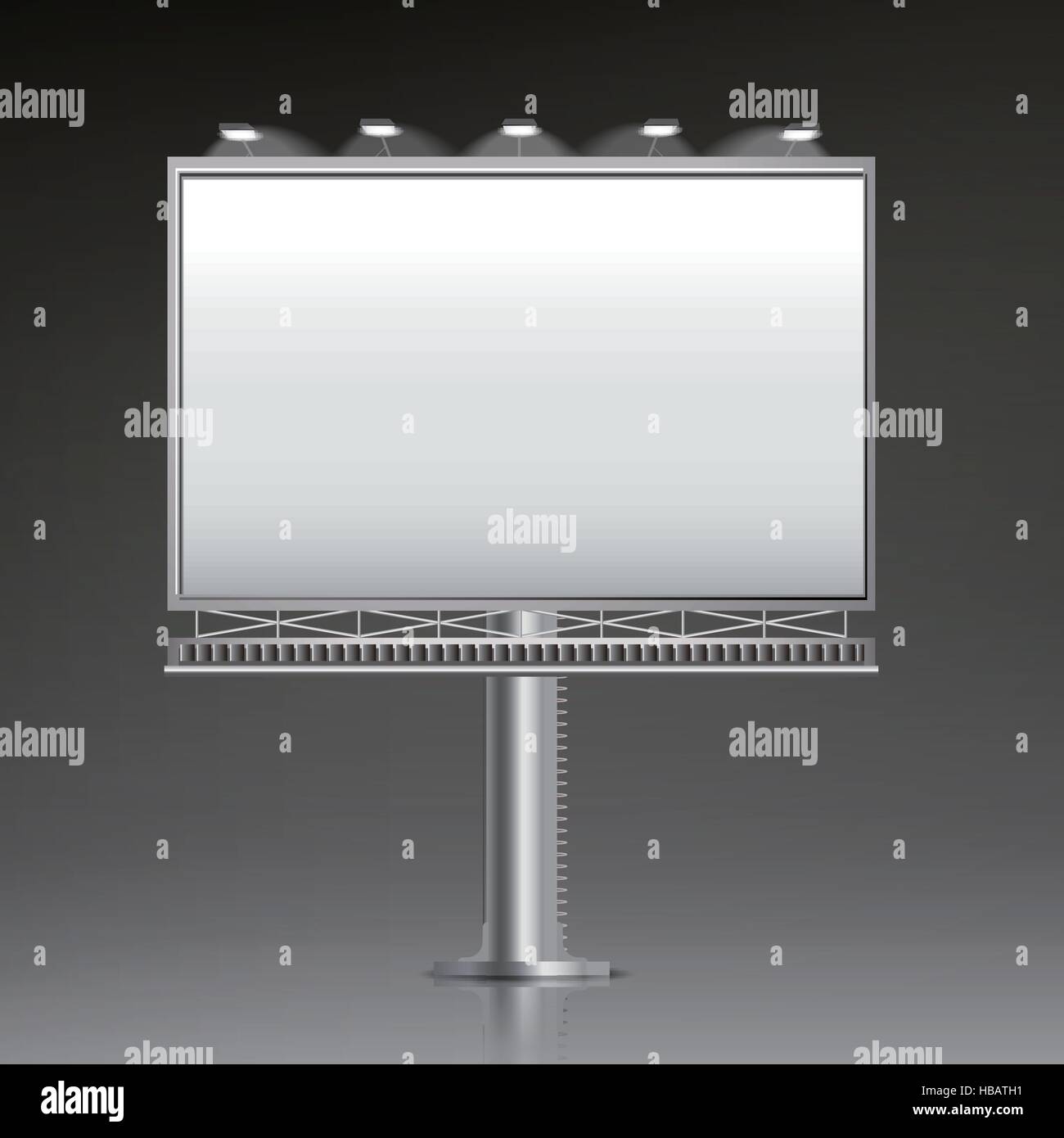 grand outdoor billboard isolated on black background Stock Vector Image ...