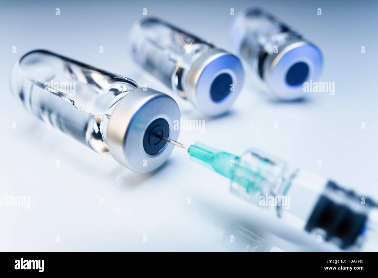 Injectable medications in sealed vials and a disposable plastic medical ...