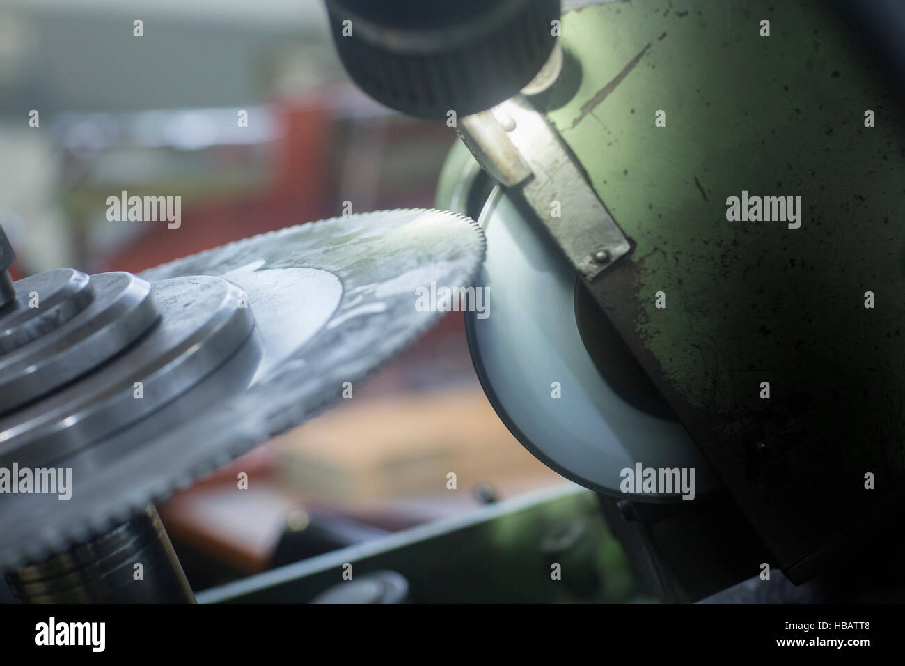 Rotary blade and grinding machine Stock Photo - Alamy