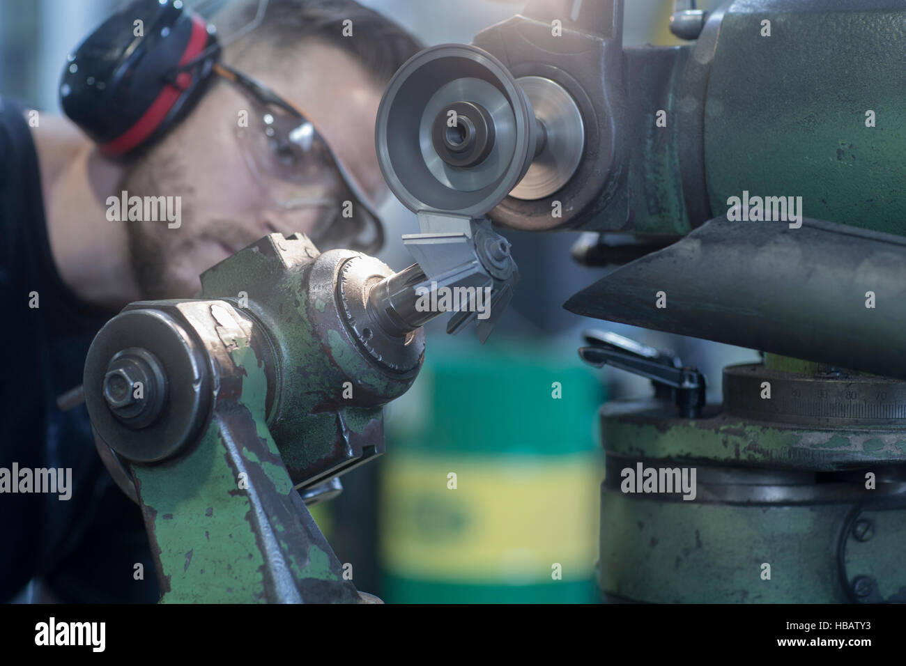 Inspecting grinding hi-res stock photography and images - Alamy