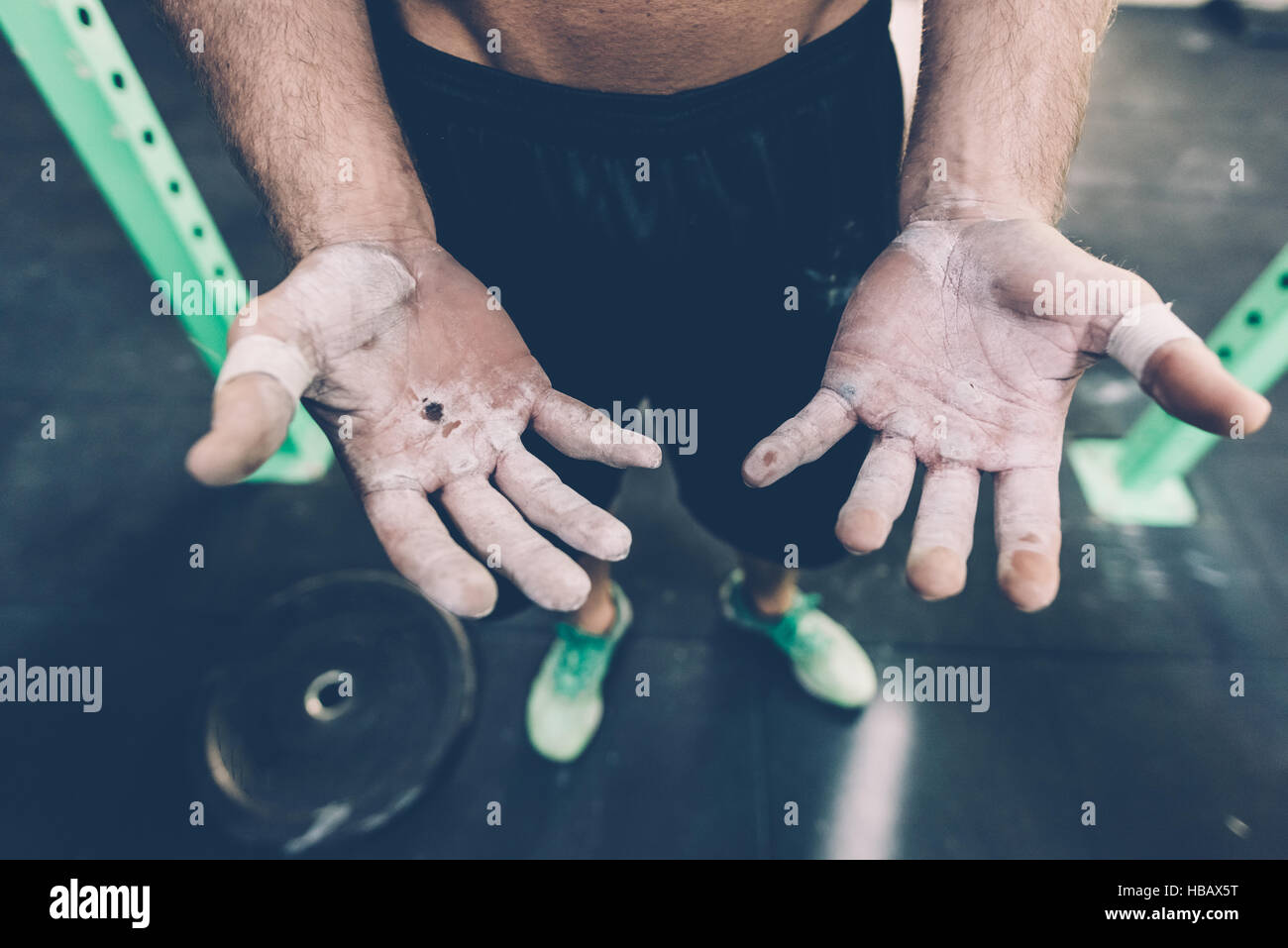 Trainers hands hi-res stock photography and images - Alamy