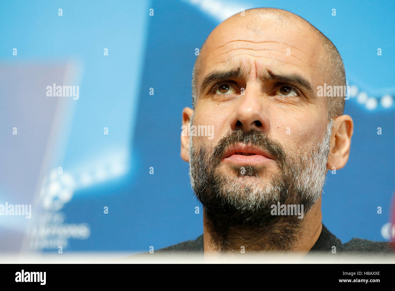 Manchester City manager Pep Guardiola during a press conference at the ...