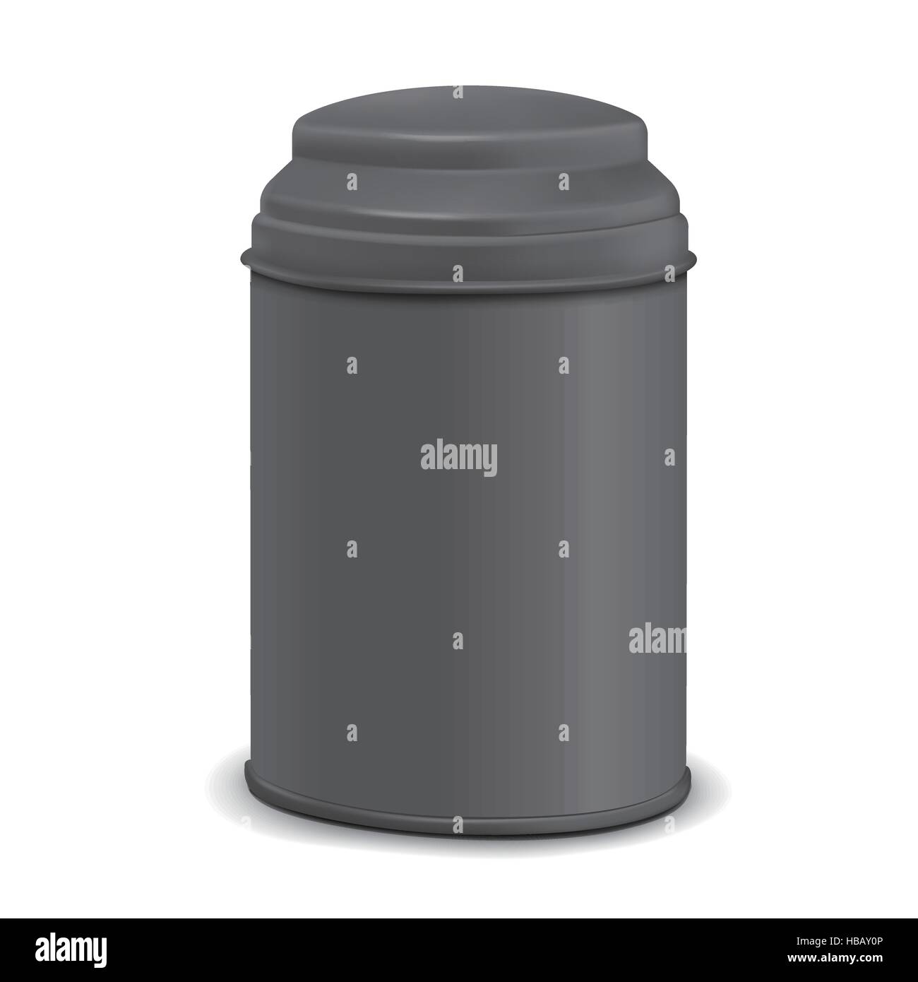 black round tin packaging isolated on white background Stock Vector ...