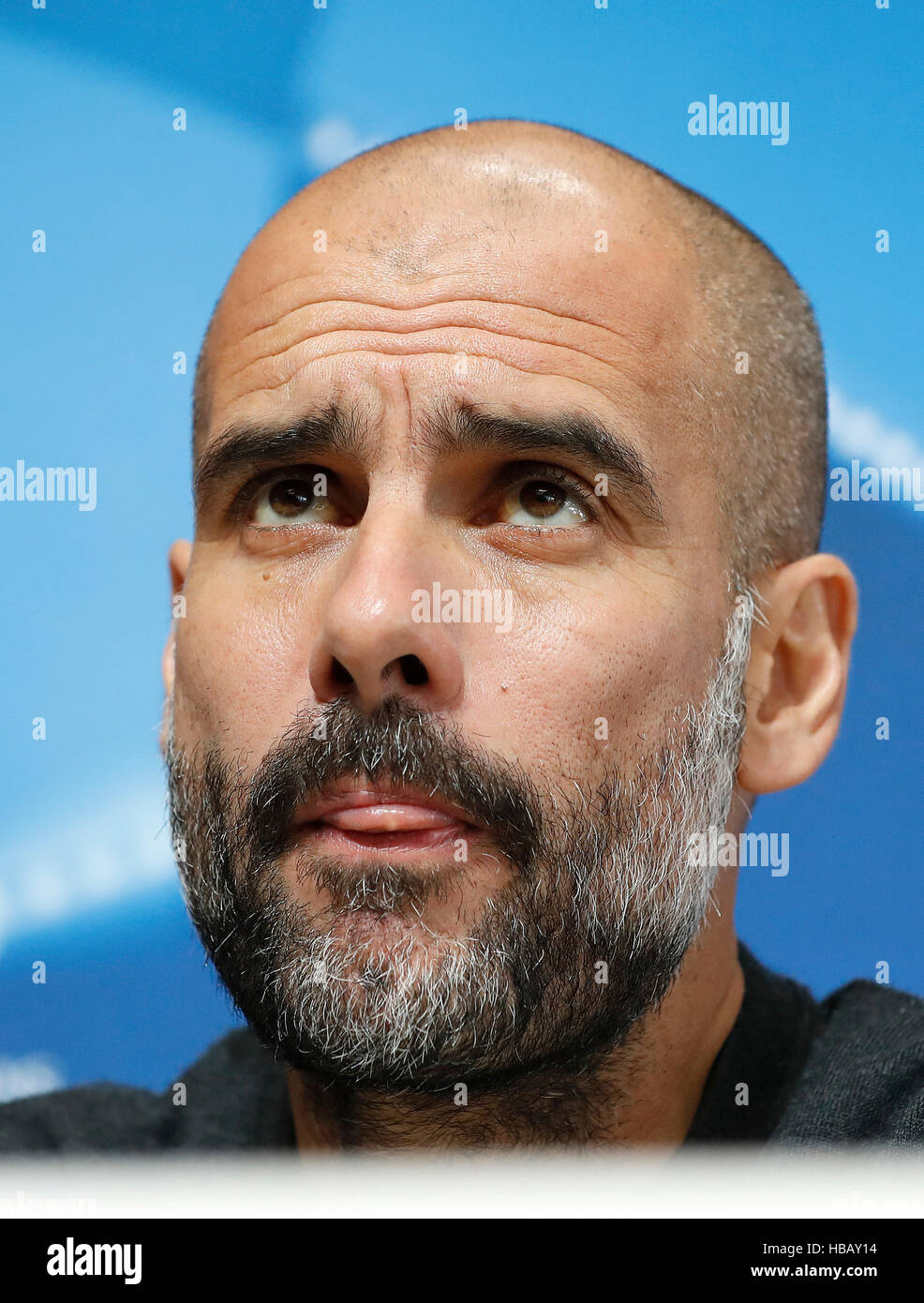 Manchester City manager Pep Guardiola during a press conference at the ...