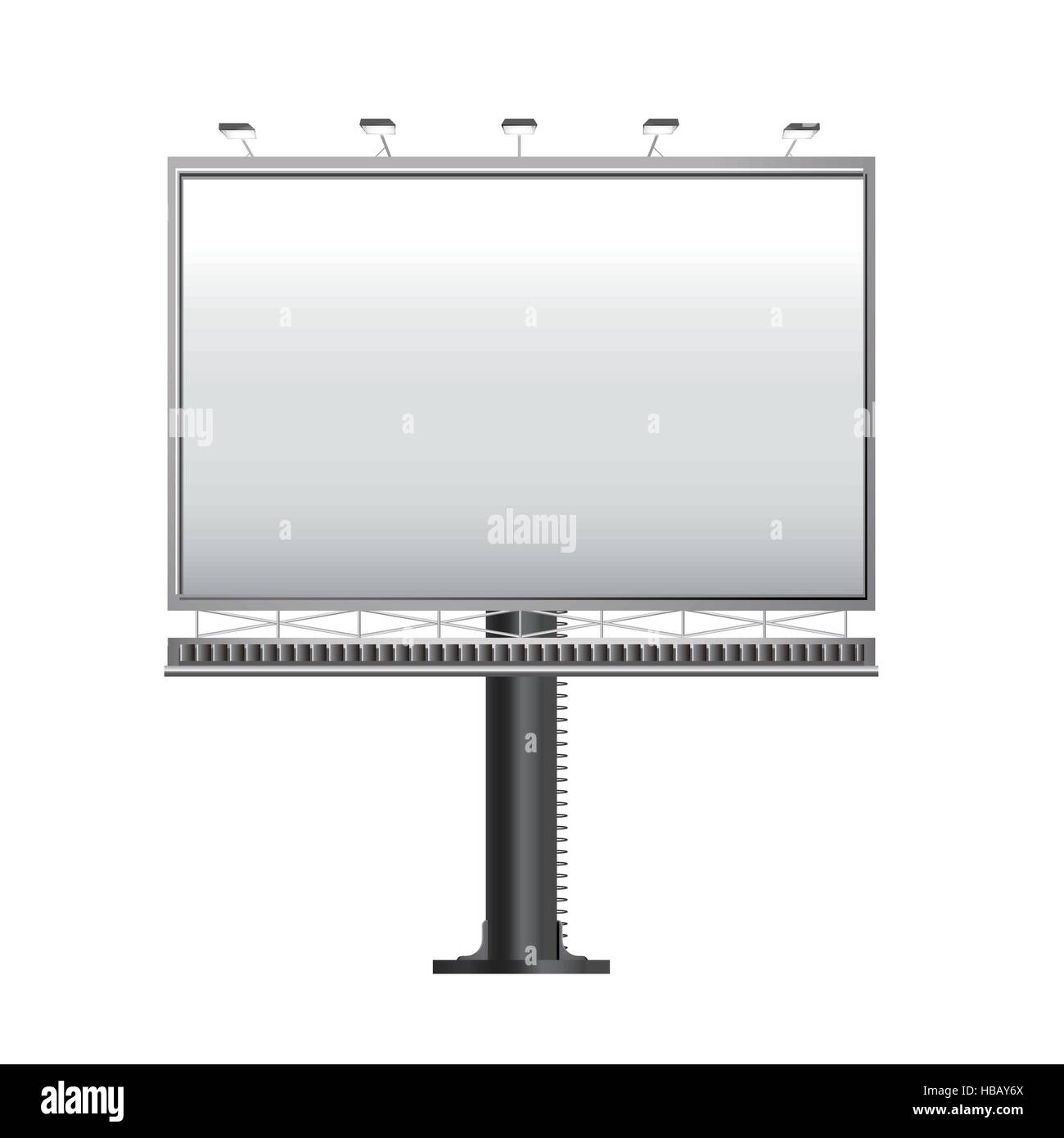 grand outdoor billboard isolated on white background Stock Vector Image ...