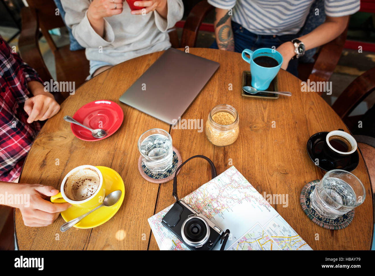 Group Of People Drinking Coffee Concept Stock Photo - Alamy
