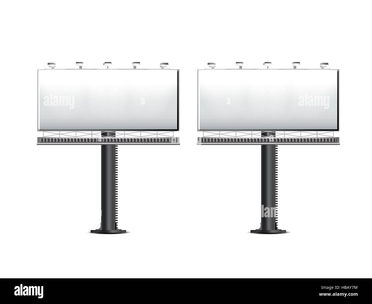 grand outdoor billboard isolated on white background Stock Vector Image ...