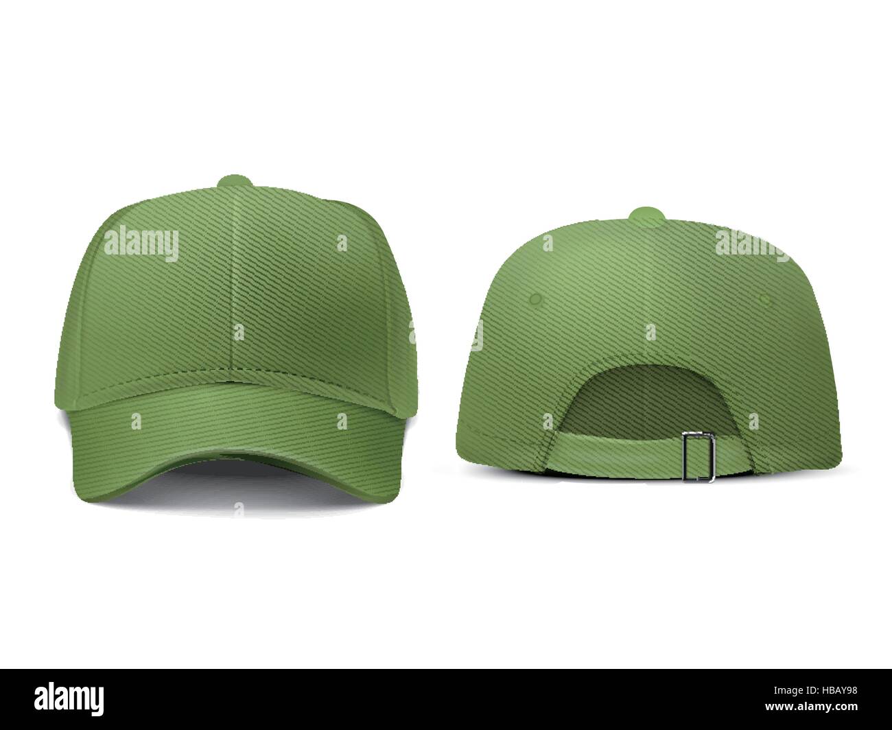 blank hat in green isolated on white background Stock Vector Image ...