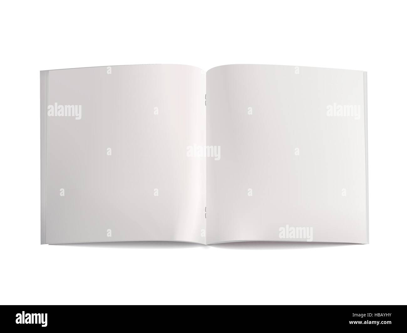 blank open book template isolated on white background Stock Vector ...