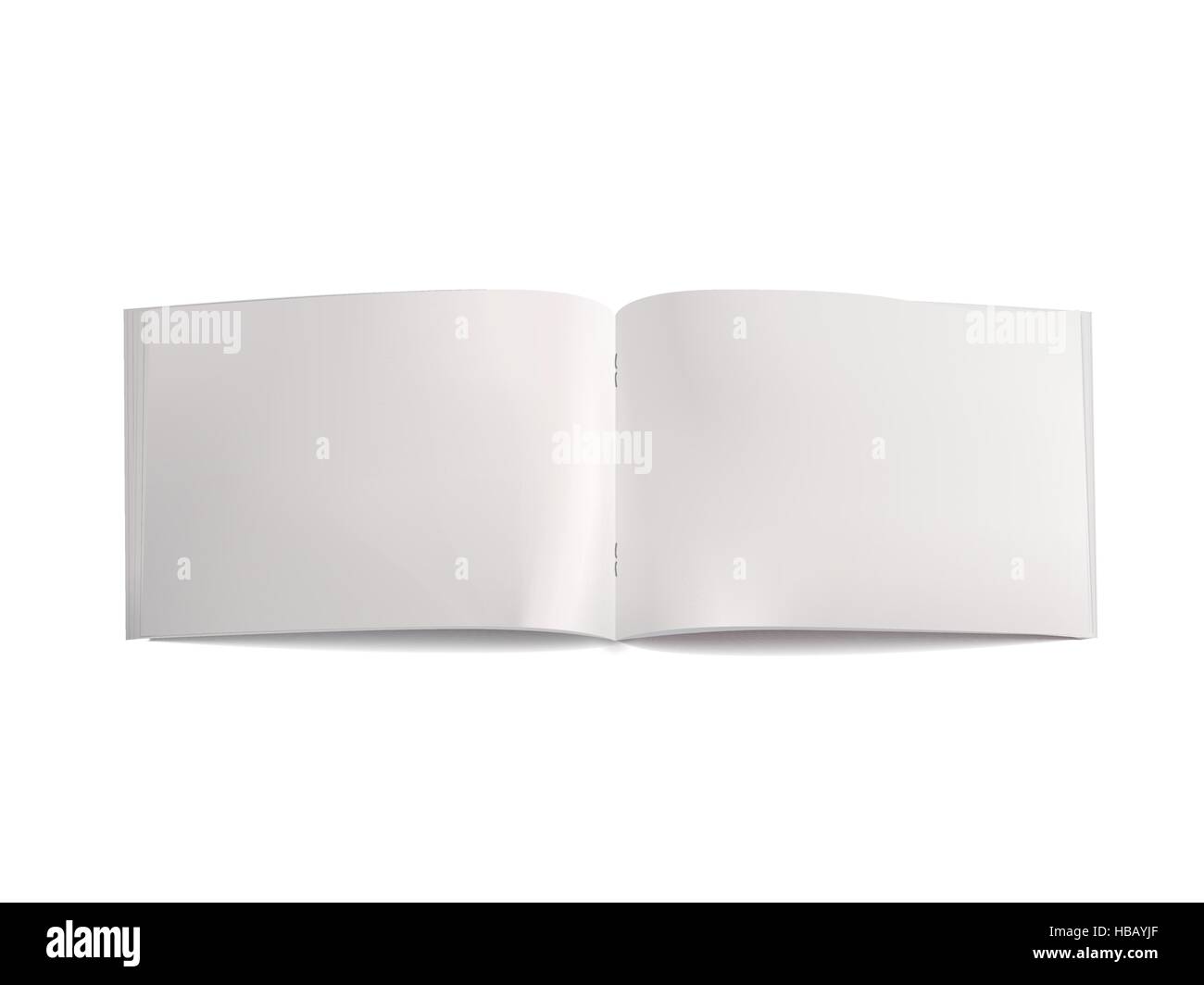 blank open book template isolated on white background Stock Vector ...