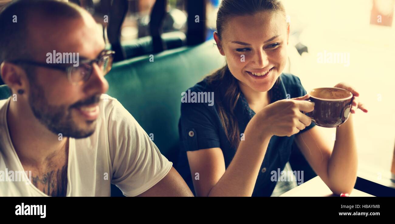 Group Of People Drinking Coffee Concept Stock Photo - Alamy