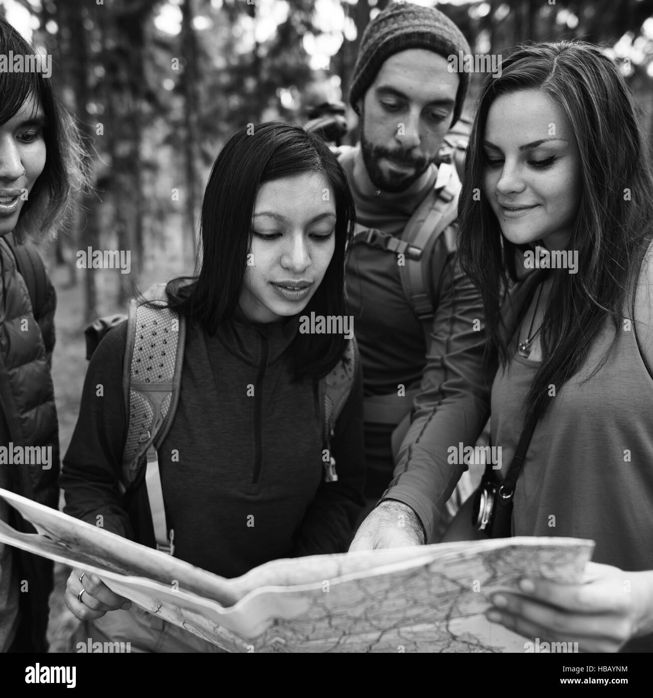 Group adventure holiday Black and White Stock Photos & Images - Alamy