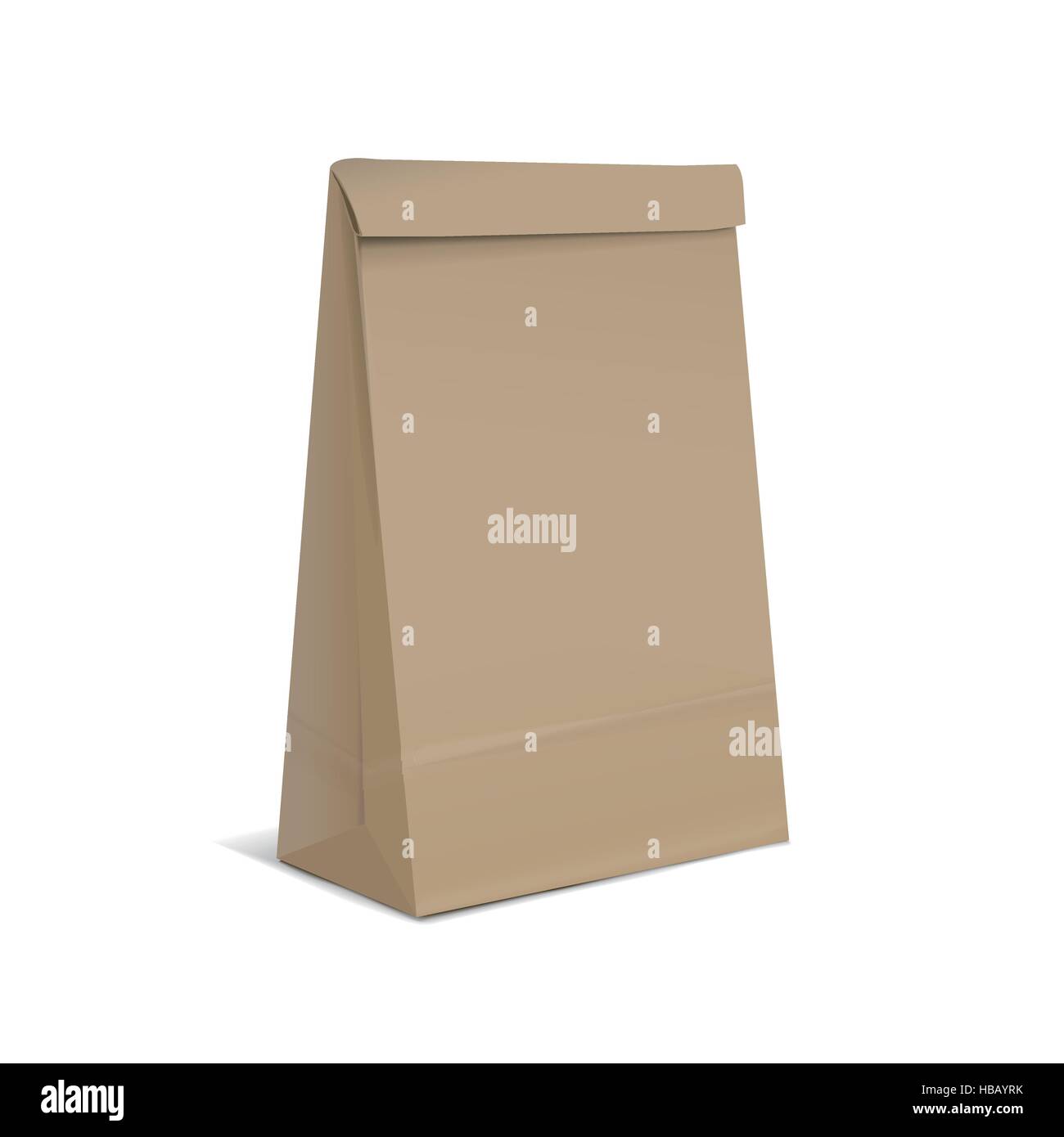 kraft paper bag isolated on white background Stock Vector Image & Art ...