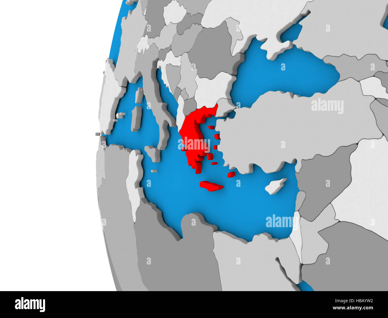 Europe map greece red hi-res stock photography and images - Alamy