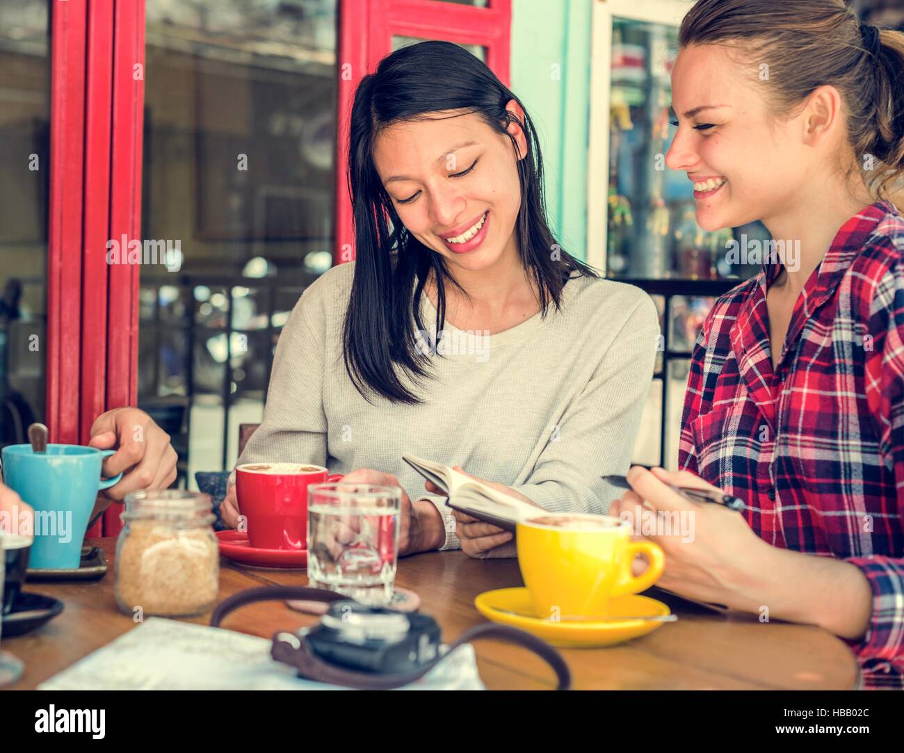 Group Of People Drinking Coffee Concept Stock Photo - Alamy
