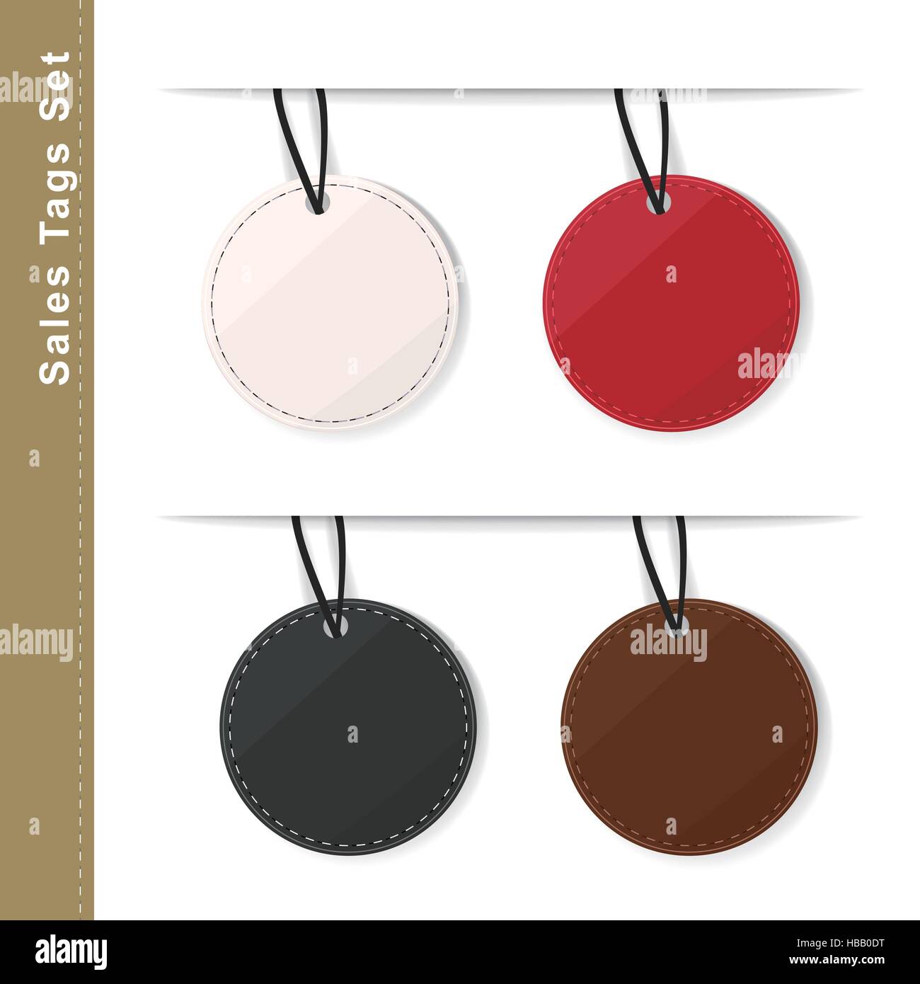 Blank round tag string Stock Vector Images - Alamy
