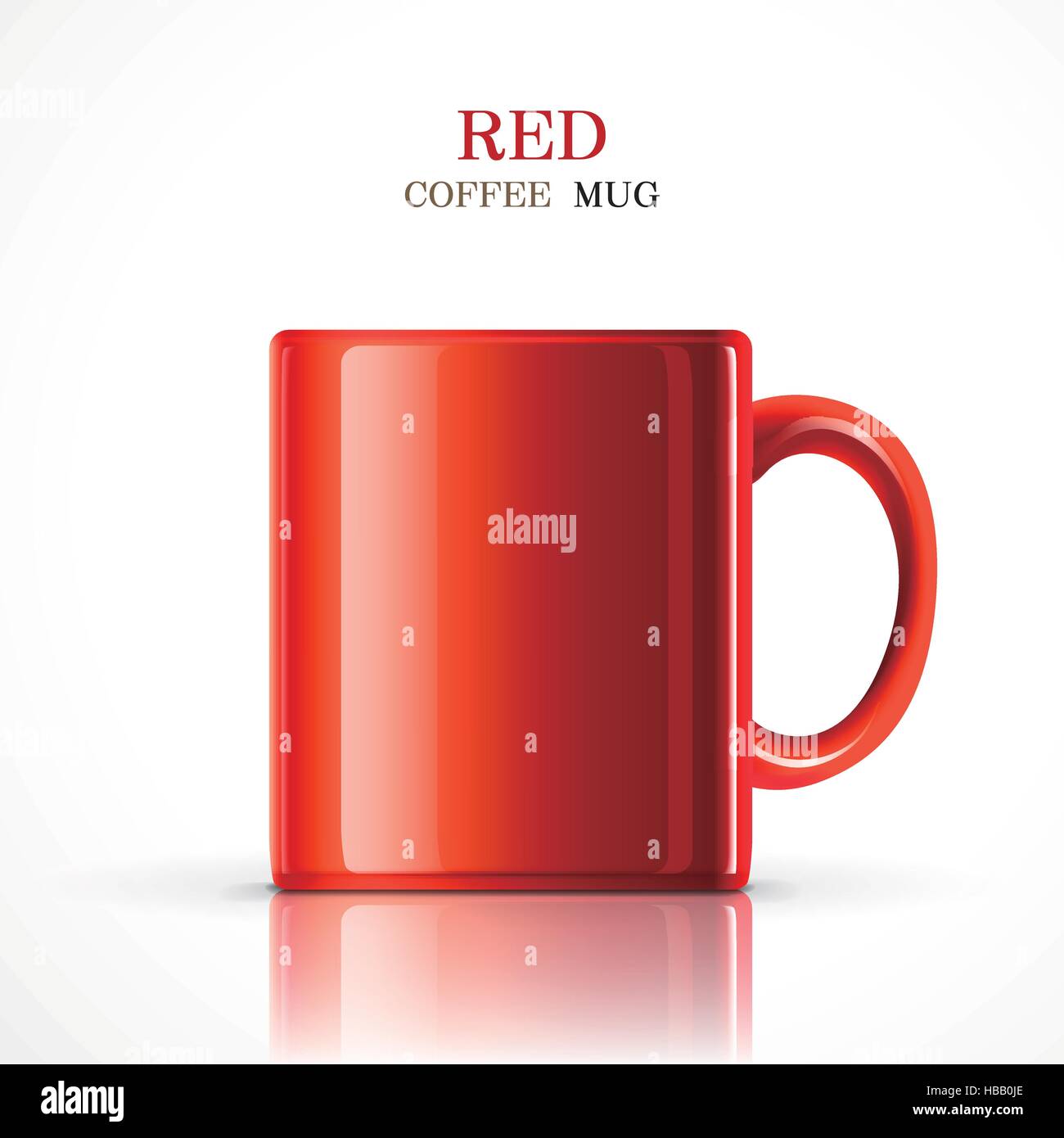 classic red mug isolated on white background Stock Vector Image & Art ...