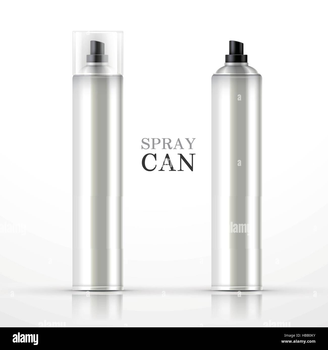 silver spray can set isolated on white background Stock Vector Image ...