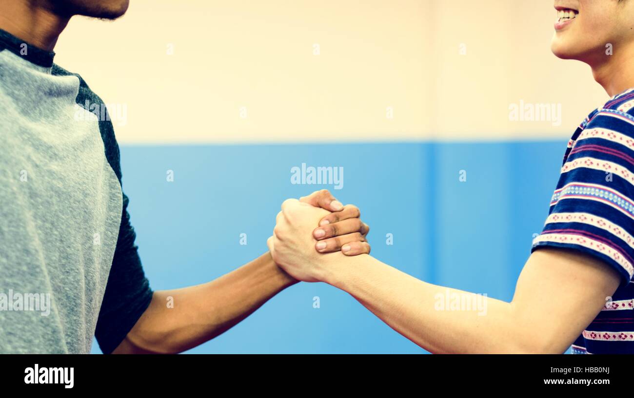 Diverse friends playing tennis hi-res stock photography and images - Alamy