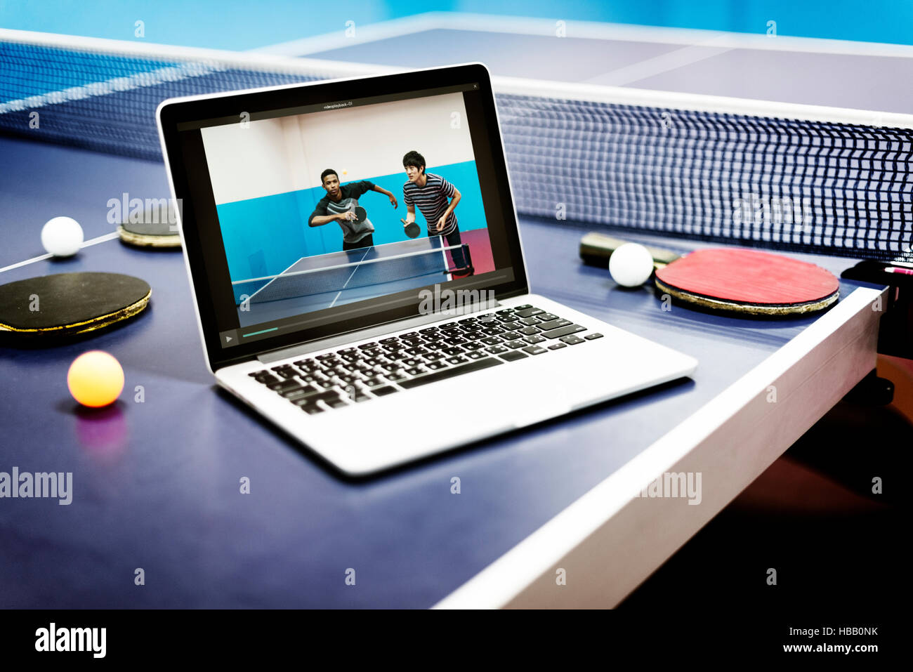Table Tennis Ping-Pong Sport Video Tutorial Concept Stock Photo - Alamy