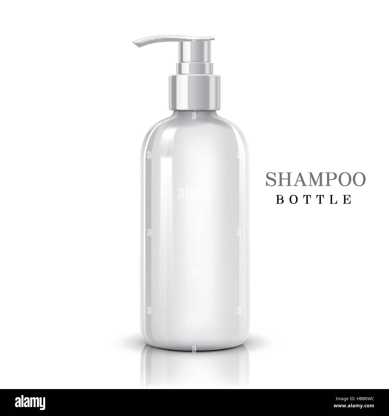 blank shampoo bottle isolated on white background Stock Vector Image ...